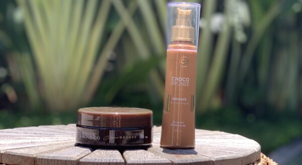 Bronzeador instantâneo para pele bronzeada sem sol